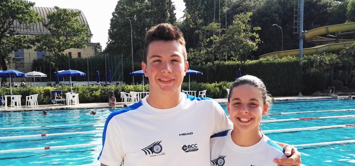 Come brillano i baby nuotatori manfredi Busa e Scalini in giro per l'Italia