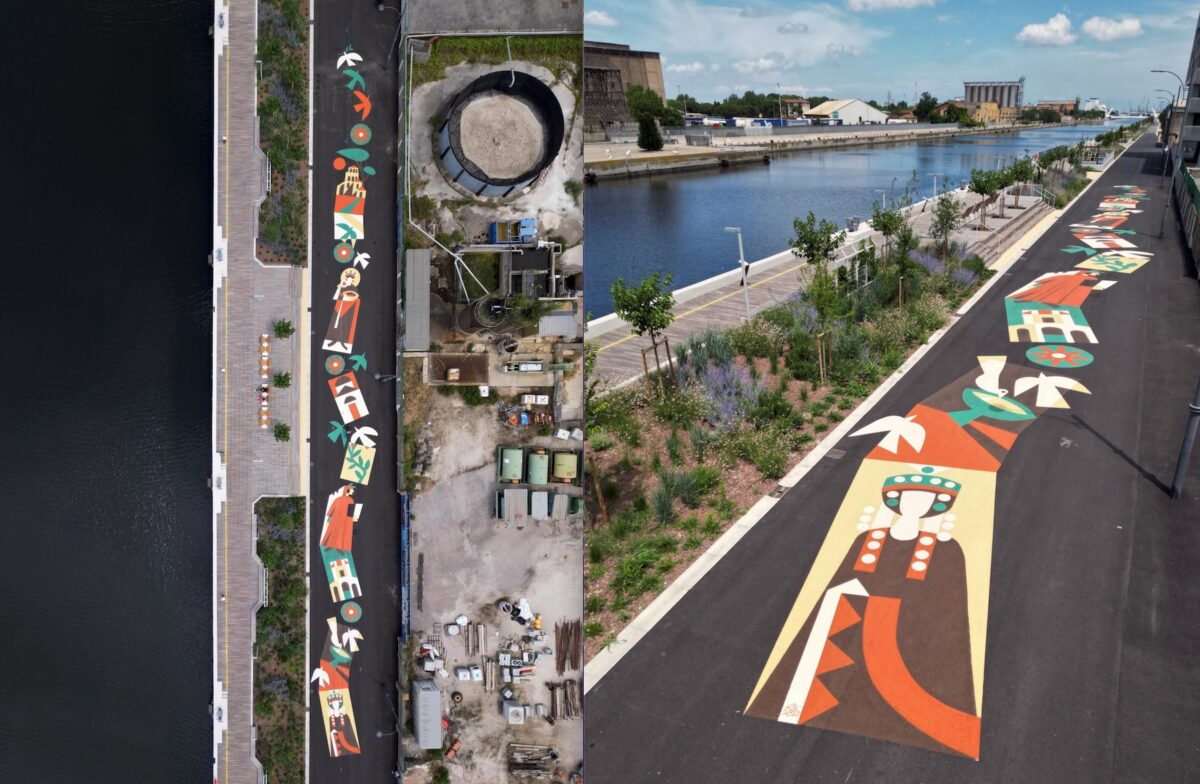 Darsena, la "storia di Ravenna" in un murale pavimentale che completa ...